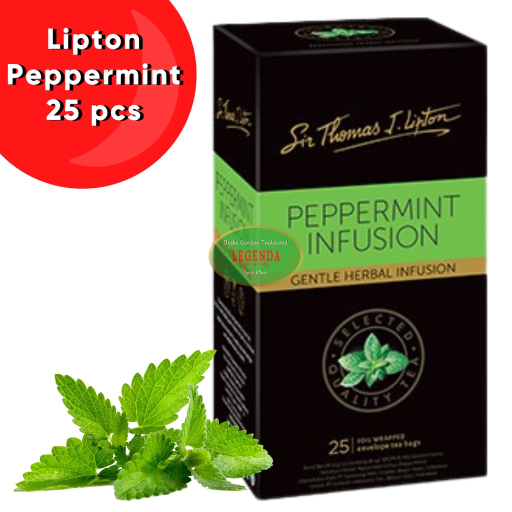 Jual Sir Thomas Lipton Peppermint isi 25pcs teh herbal tea mint ...