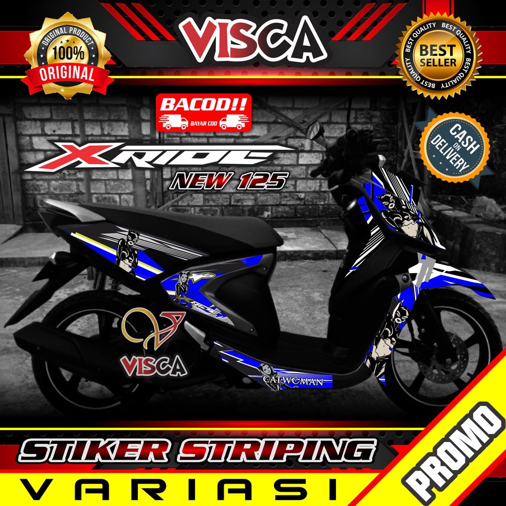 Jual Stiker Motor Xride 125 Striping X ride 125 Sticker X ride 125 ...