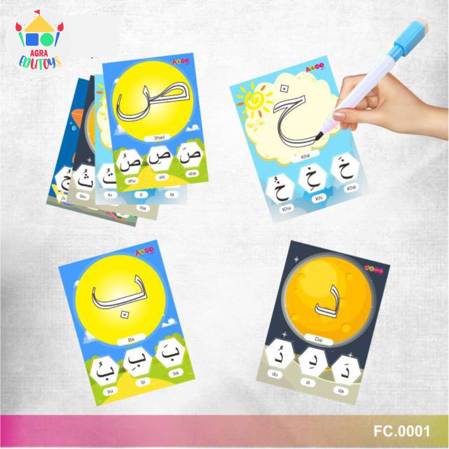 Jual Flash Card Huruf Hijaiyah Belajar Membaca dan Menulis Huruf Arab ...