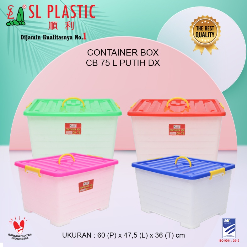 Jual Box Storage / Container Kontainer Box CB- 75 Liter PUTIH SL ...