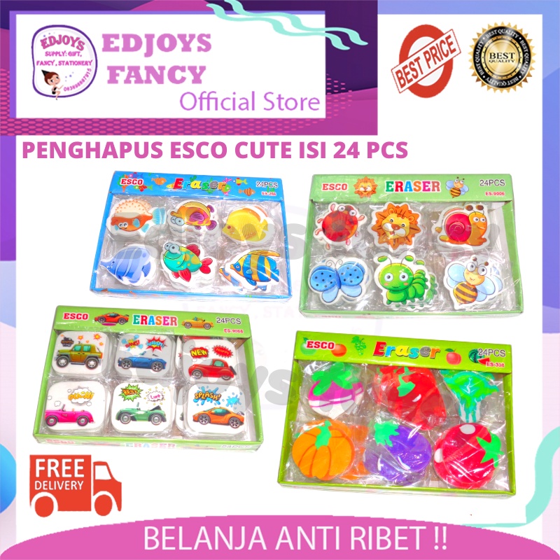 Jual Penghapus lucu eraser stip hapusan esco animal ikan mobil classic ...