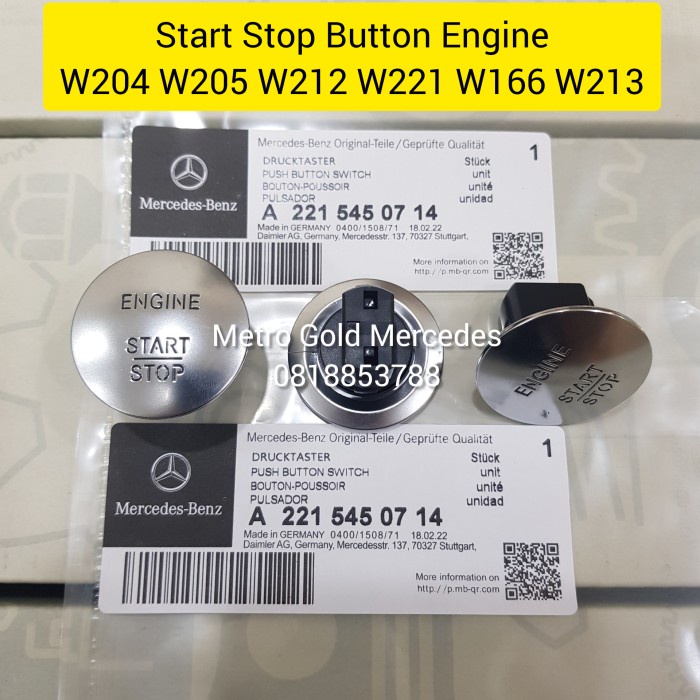 Jual Start Stop Engine Button Mercedes Benz W204 W205 W212 W221 W166 ...