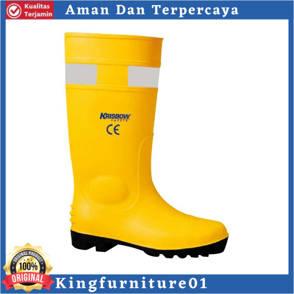 Jual sepatu boot pvc ukuran 45 - kuning | Shopee Indonesia