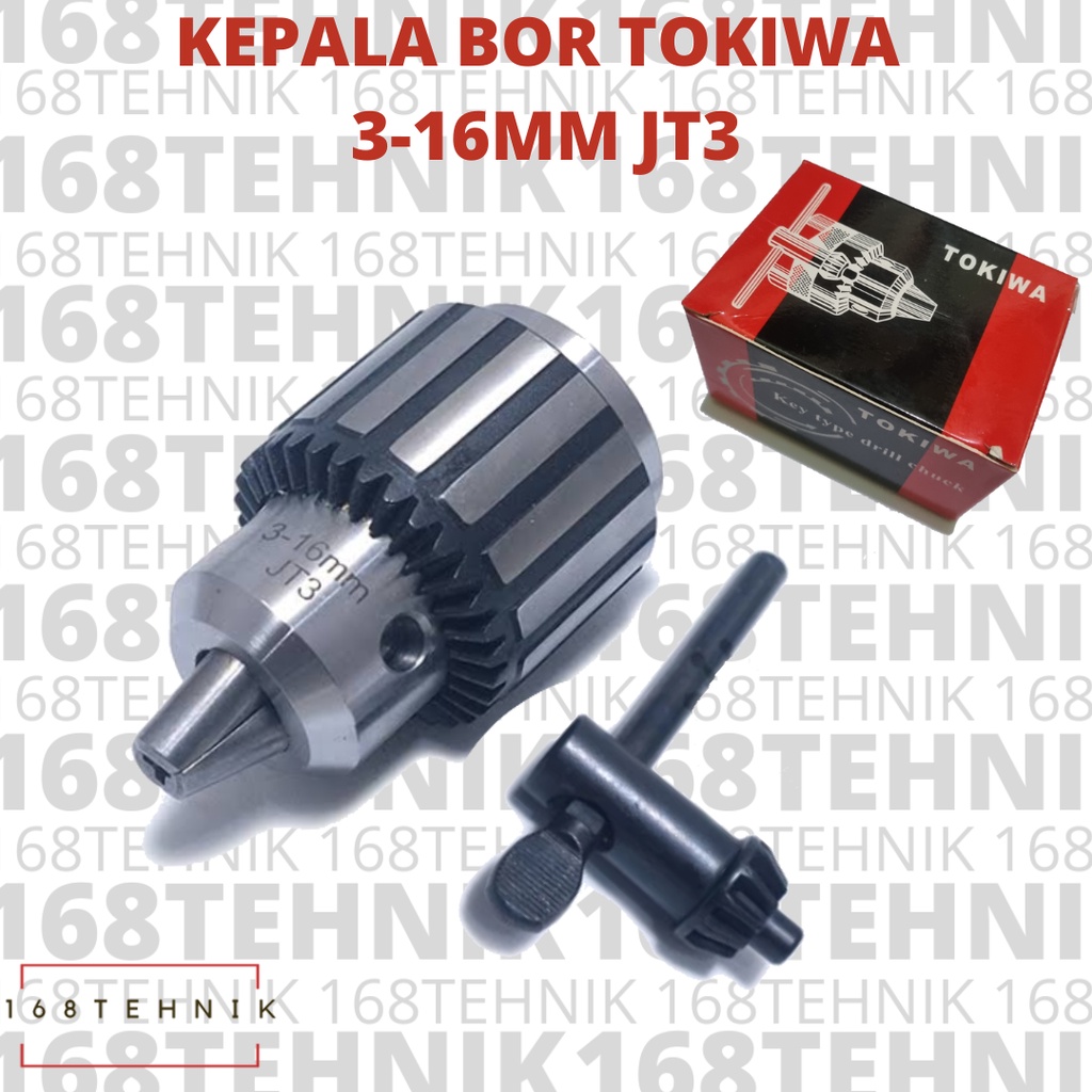 Jual KEPALA BOR 16MM DRILL CHUCK 3-16MM JT3 HEAVY DUTY TOKIWA KONES | Shopee Indonesia