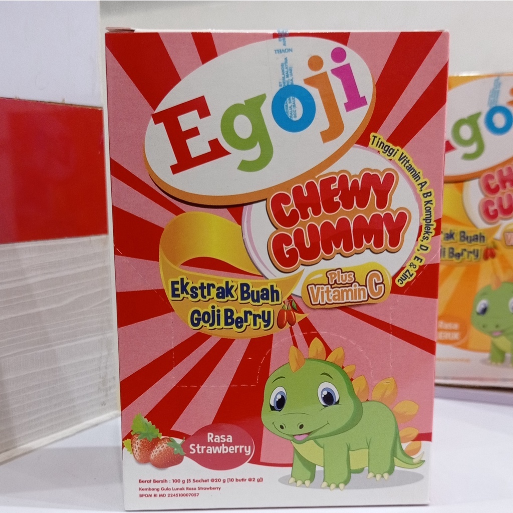 Jual Egoji Chewy Gummy Rasa Strawberry (1sachet) | Shopee Indonesia