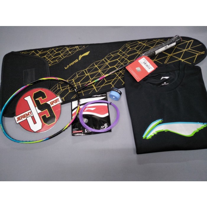 Jual Raket Badminton Lining G Force 10 Original Plus Tas Kaos Senar Dan ...