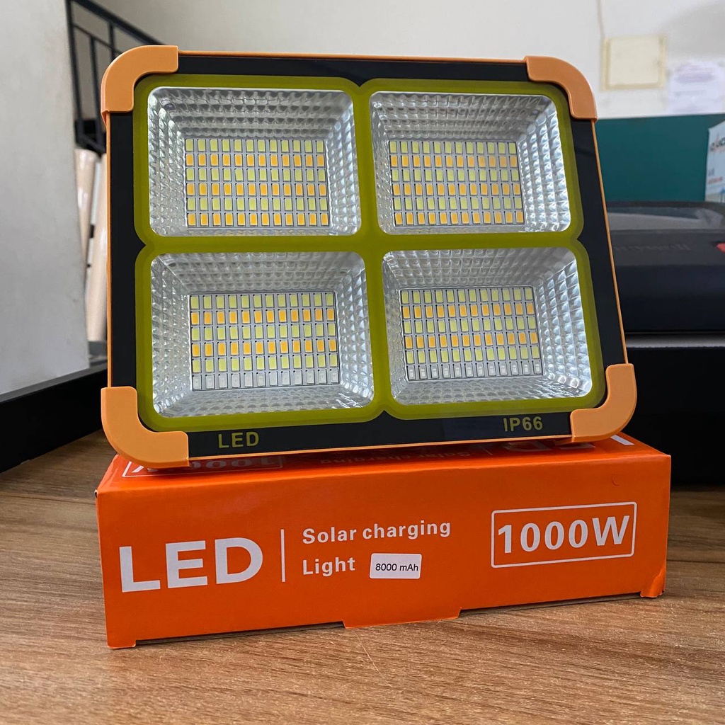 Jual LED Solar Charging Light 1000W / Lampu Darurat Portable | Shopee ...
