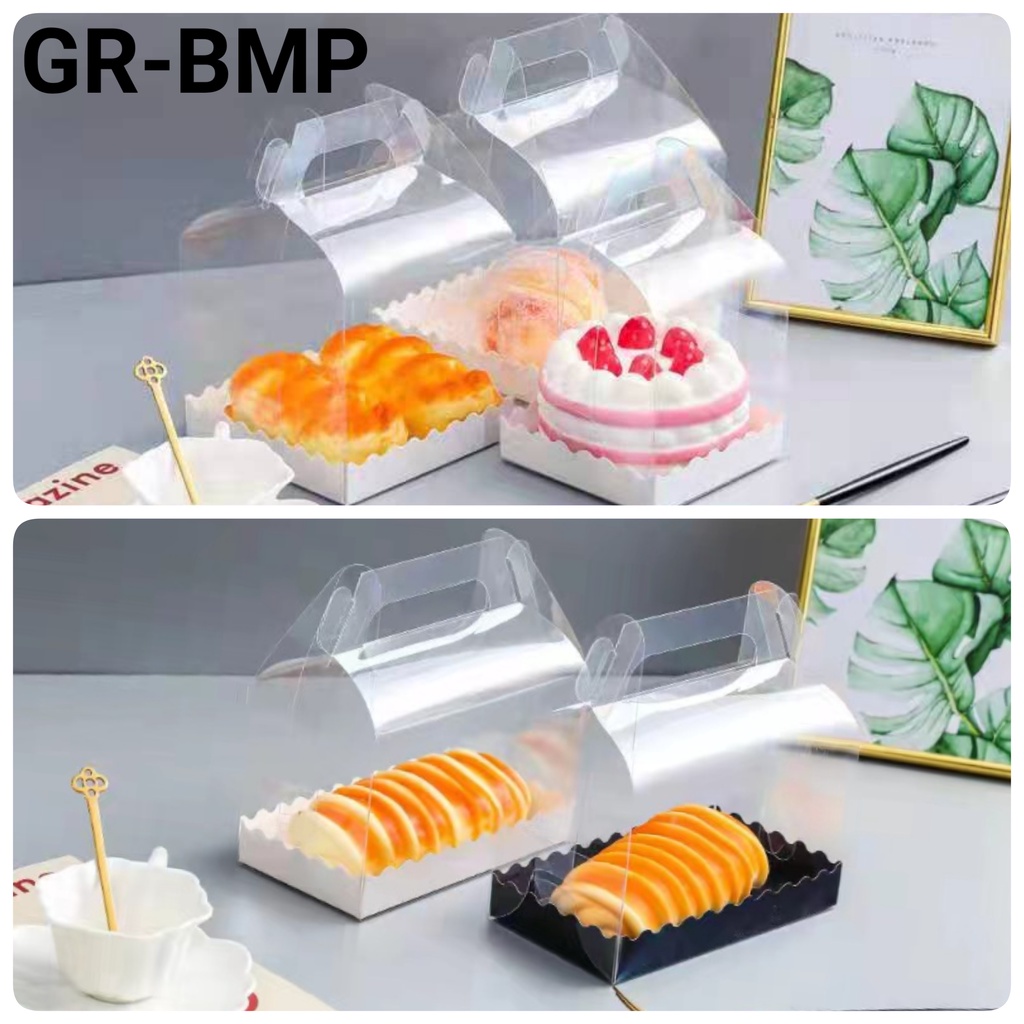 Jual GR-BMP Box kotak glass dus mika box kue cupcake roll mini cake ...
