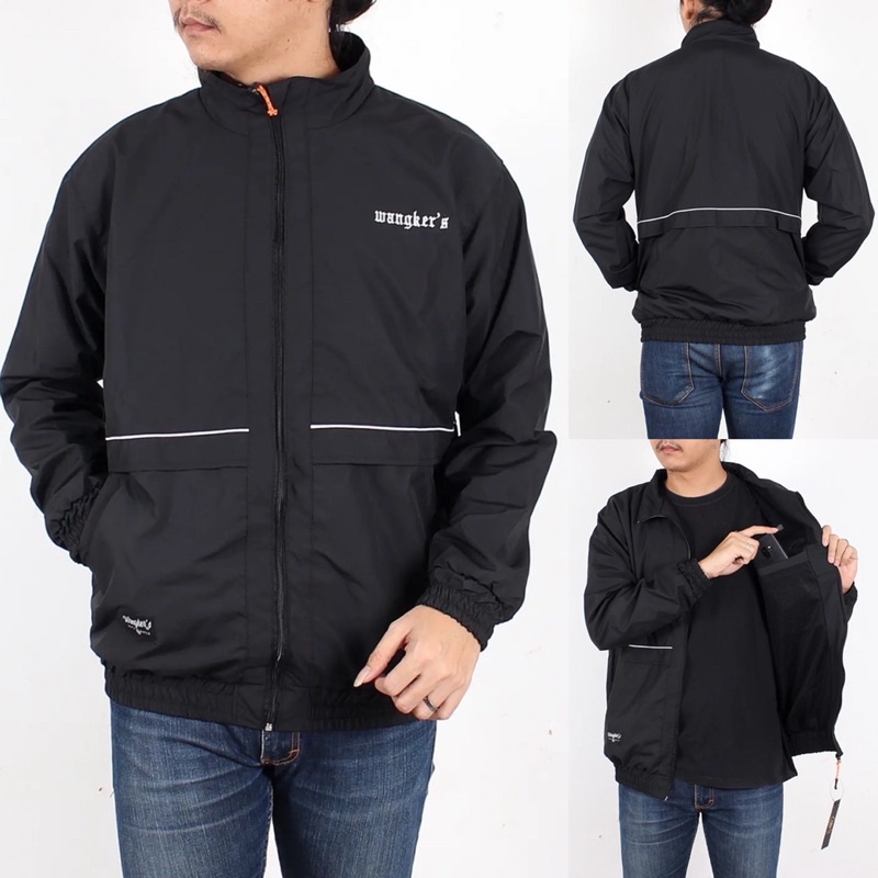 Jual Jacket Parasut Tracksuit whiteline waterproof | Shopee Indonesia
