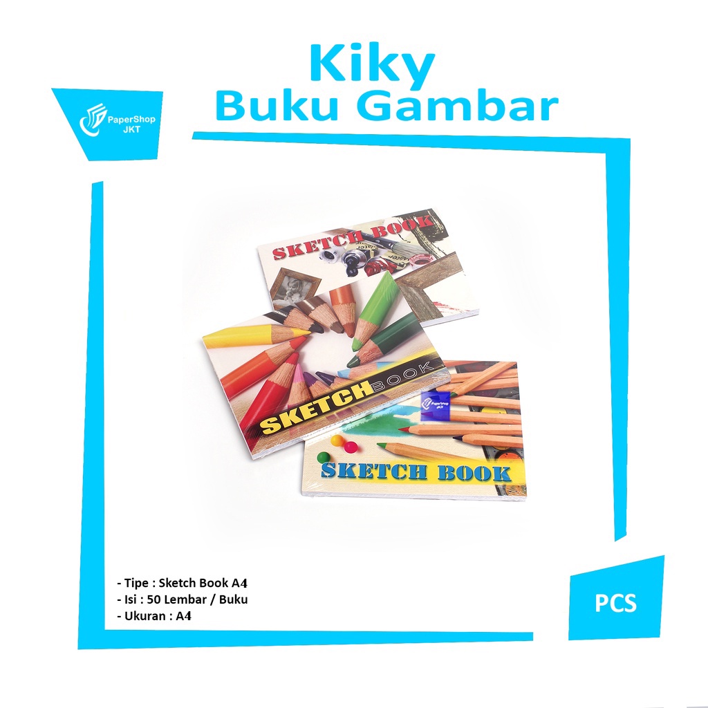 Jual KIKY - Skecth Book Ukuran A4 - 50 lembar - 1 Buku | Shopee Indonesia