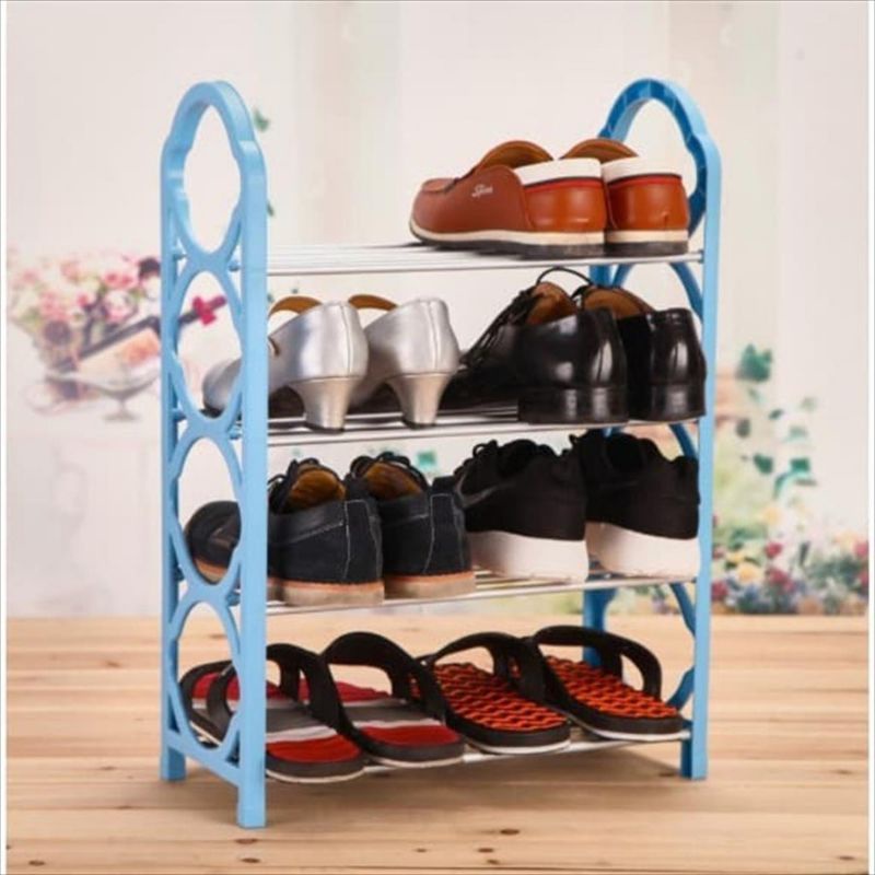 Jual RAK SENDAL SEPATU 4 SUSUN BESI MIX PLASTIK | Shopee Indonesia
