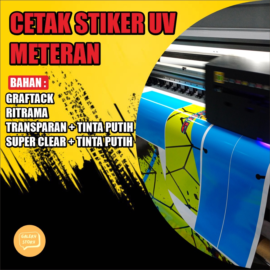 Jual Cetak Sticker Meteran UV Graftac, Ritrama, Transparan, Albatros ...
