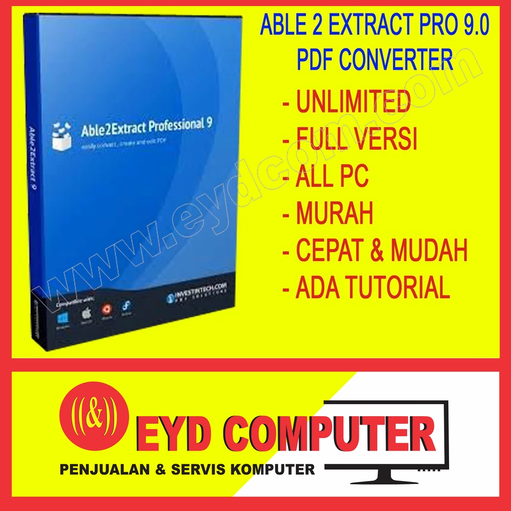 Jual PROGRAM PDF CONVERTER ABLE2EXTRACT PRO 9 ALL PC FULL VERSION BANYAK PC APLIKASI PDF TO WORD ...