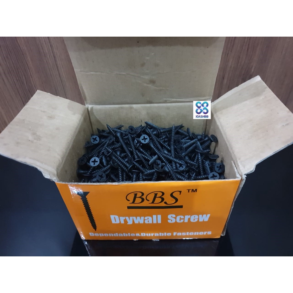 Jual Sekrup Gypsum Baja 6 x 1"inch 900gr 1 kotak / Baut Skrup Kayu Drywall Screw | Shopee Indonesia