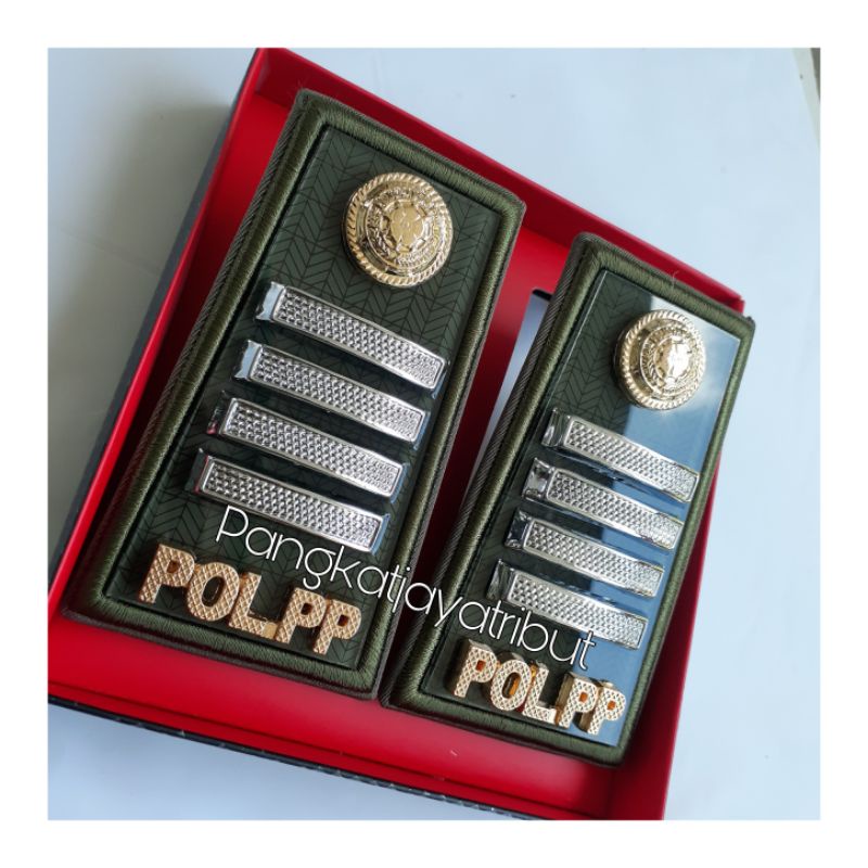 Jual pangkat pdh POLPP/SATPOL PP golongan 2D dasar mika akrilik ...