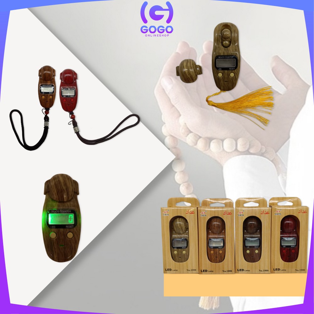 Jual GOGO-C383 Tasbih Digital Kayu / Tasbih Digital Premium Mini Tally Counter / Alat Hitung ...