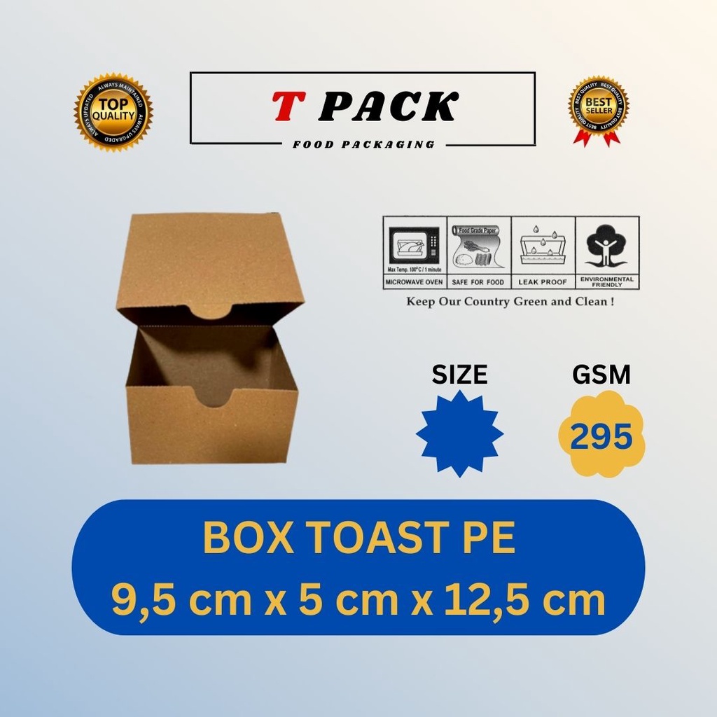 Jual BOX TOAST TAKE AWAY / KOTAK ROTI BAKAR / SANDWICH FULL LAMINASI ...