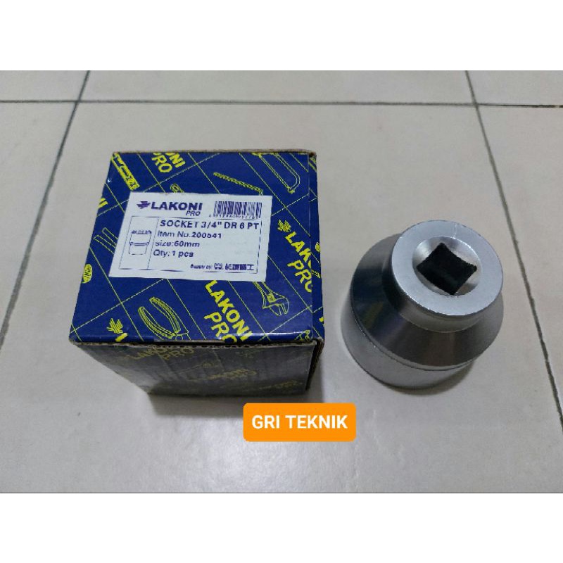 Jual 200541 !!! MATA SOCK 3/4" DR 6 PT UKURAN 60 MM LAKONI PRO / SOCKET ...