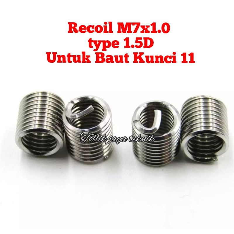 Jual Recoil Helicoil verbos Baut kunci 11. Recoil M7x1.0 type 1.5D material per stainless M7x1 ...