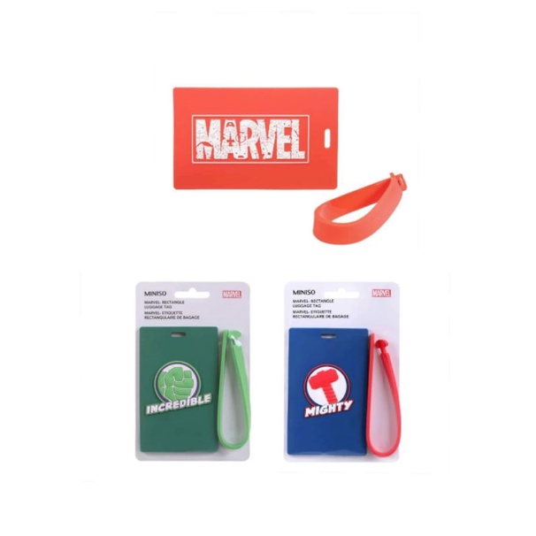 Jual MINISO Tempat Name Tag - MARVEL Rectangle Luggage Tag | Shopee ...