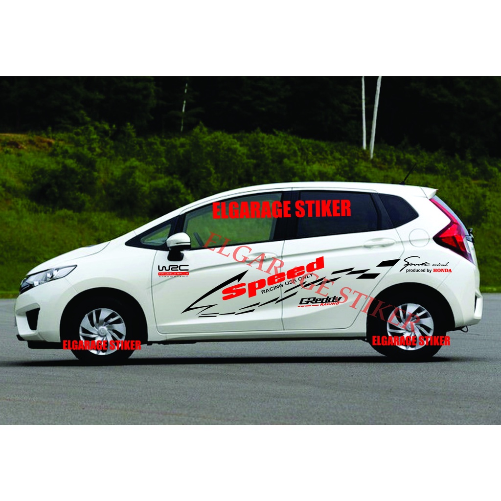 Jual stiker mobil honda jazz cutting stiker variasi body mobil jazz ...