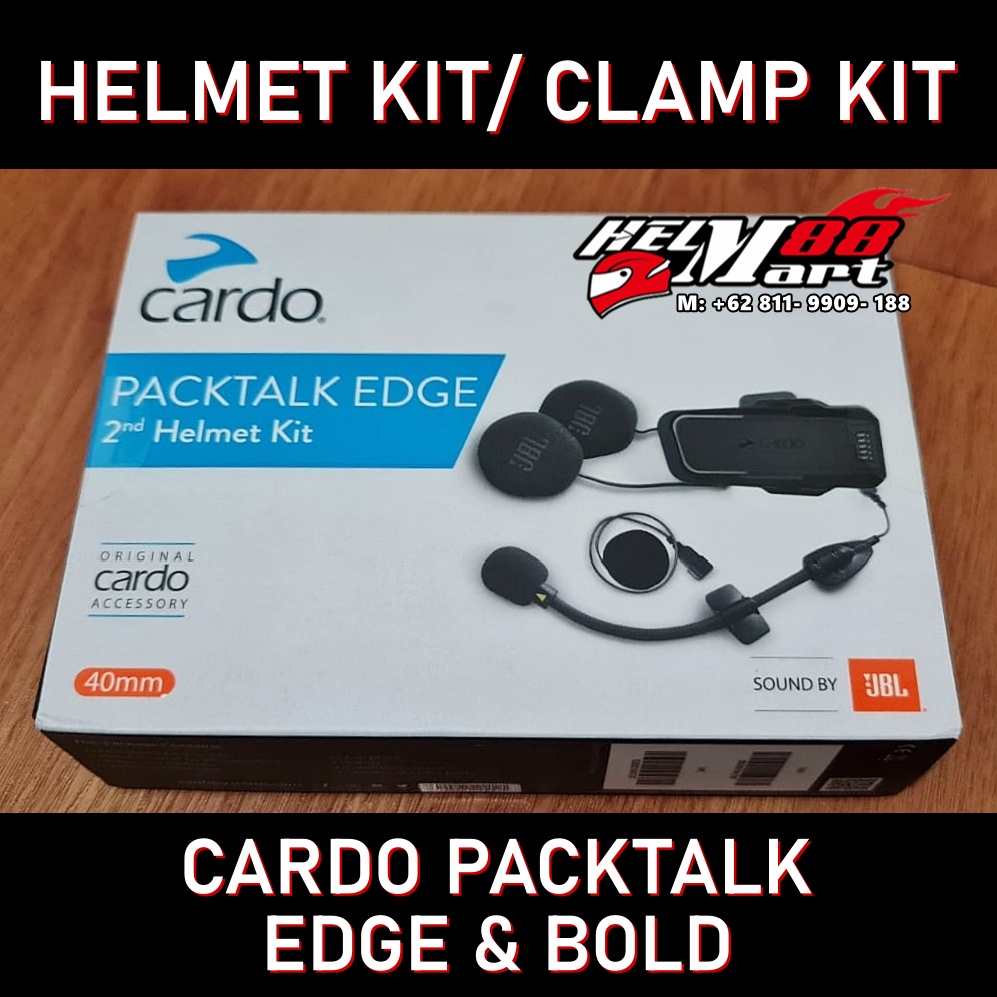 Jual Cardo Packtalk 2nd Helmet Kit EDGE, BOLD, BLACK (Sound by JBL ...