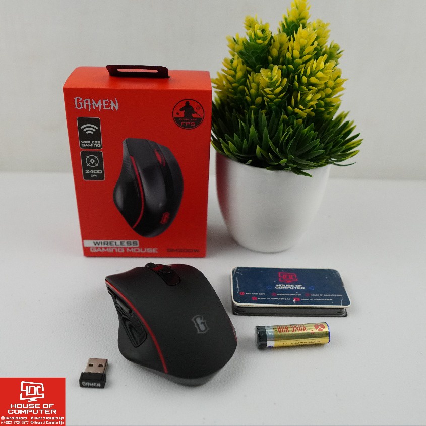 Jual MOUSE GAMING GAMEN WIRELESS GM200W 2400DPI HITAM | Shopee Indonesia