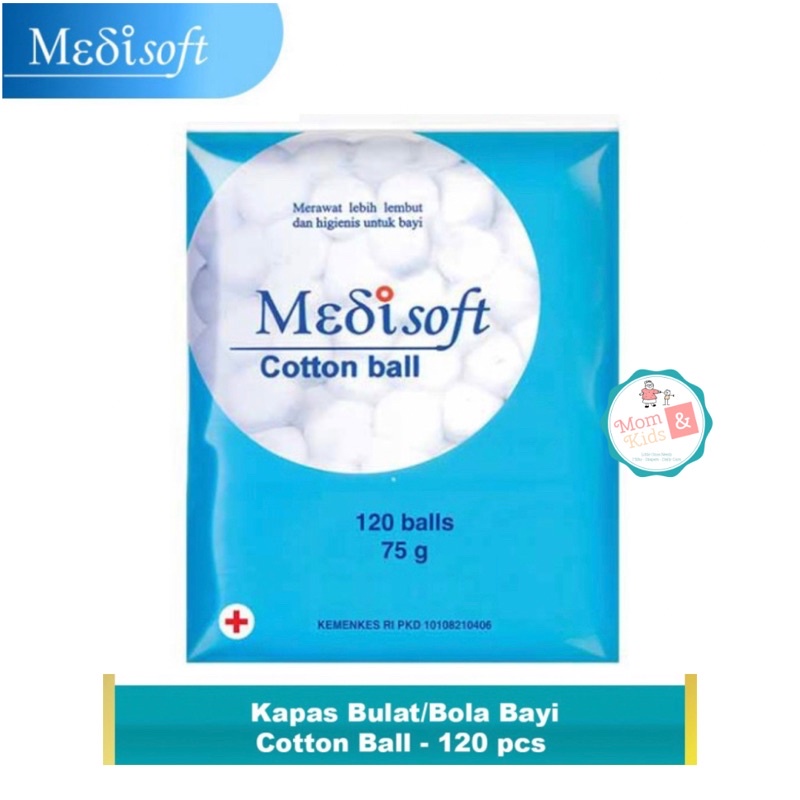Jual Medisoft Cotton Ball 120 balls 75gr | Bola Kapas Bulat Bayi ...