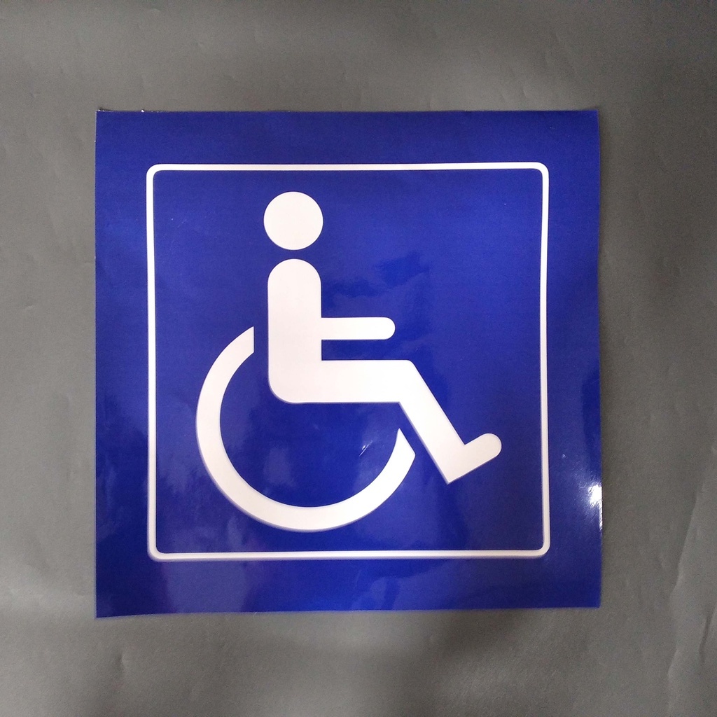 Jual Stiker Lambang Kursi Roda - Stiker Difabel - Stiker Lantai ...
