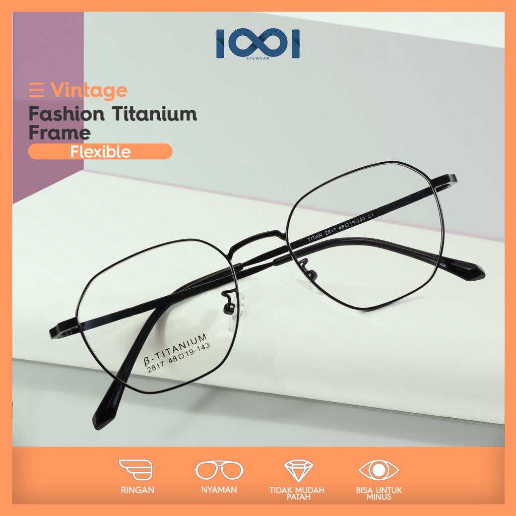 Jual IOOI Eyewear - Kacamata Geometric Titanium PC Anti Radiasi Blueray ...