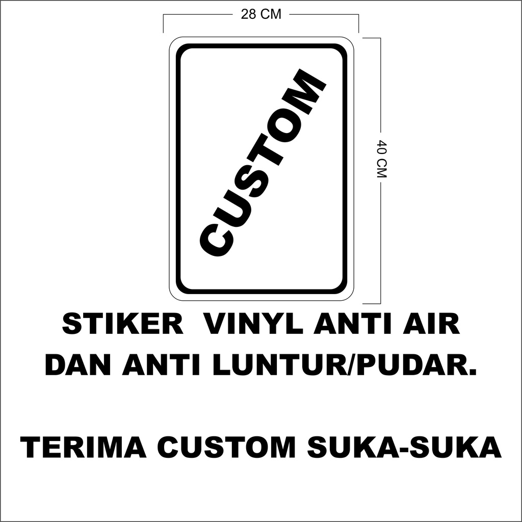 Jual STIKER SIGN UK 28X40CM CUSTOM MURAH | Shopee Indonesia