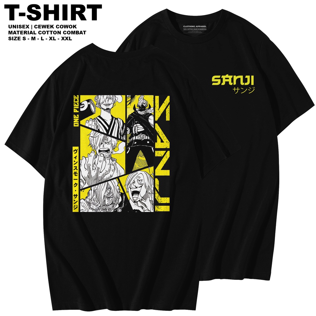 Jual PRODUK TERBARU KAOS ANIME ONE PIECE WANPIS MANGA JEPANG DEPAN ...