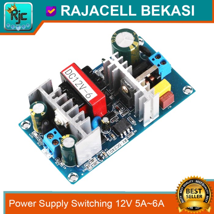 Jual Power Supply Switching 12V 5A - 6A Adaptor AC-DC PSU SMPS 12V 4A ...