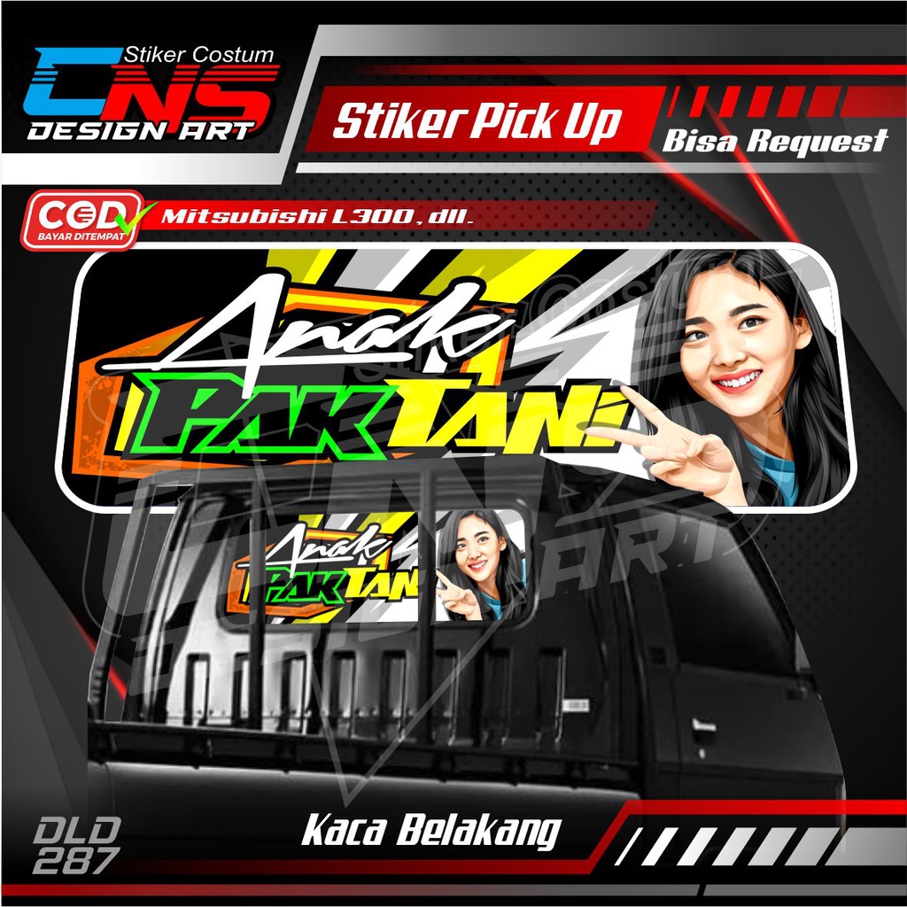 Jual Stiker Decal Kaca Kabin Belakang ANAK PAK TANI all Pick Up L300 ...
