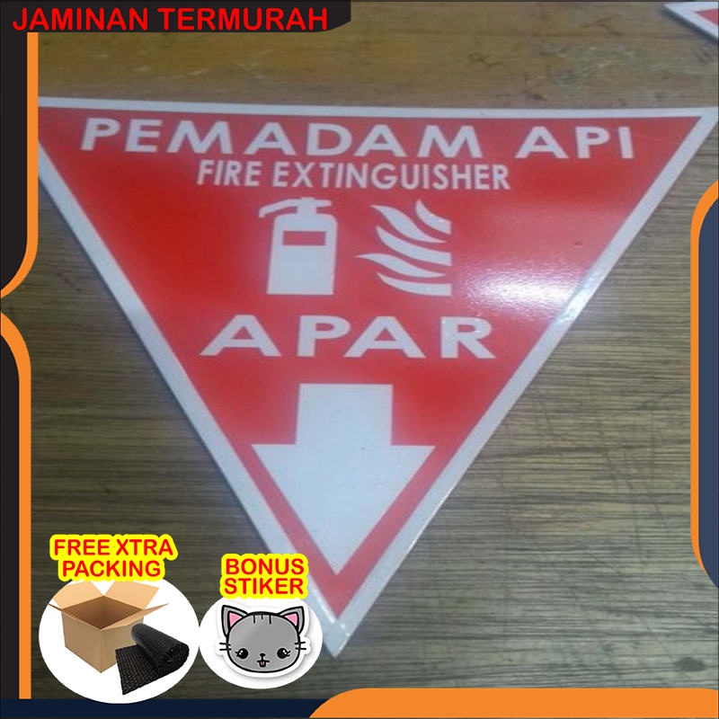 Jual Promo Rambu segitiga alat pemadam api APAR bahan plat almunium ...