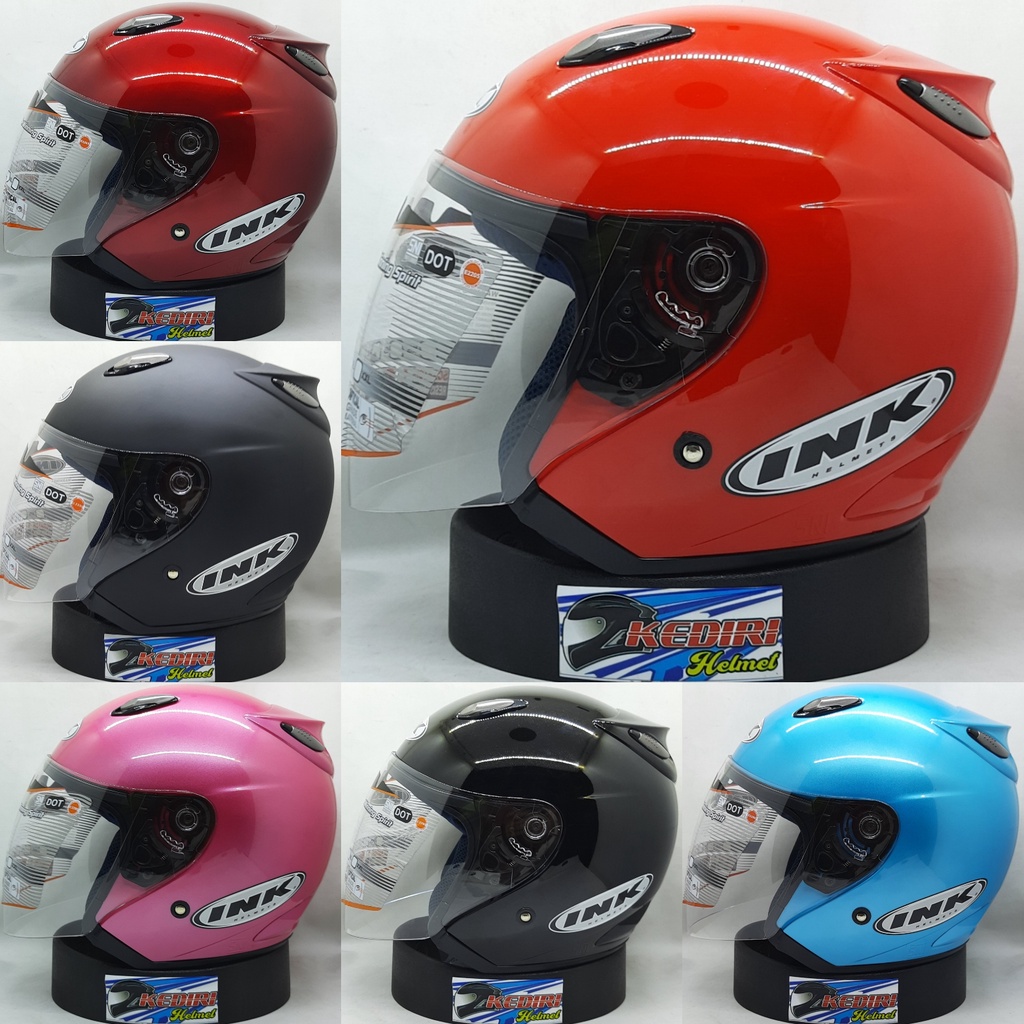 Jual Helm INK CENTRO jet solid polos half face original ori | Shopee ...