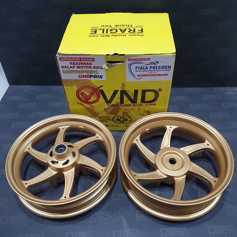Jual Velg Velek Racing VND Six Star Yamaha New Nmax 2020 Ring 13 Gold ...