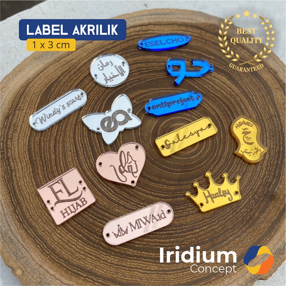 Jual Label Akrilik 2 mm ukuran 3 x 1 cm / Acrylic Label 2mm size 3x1cm ...
