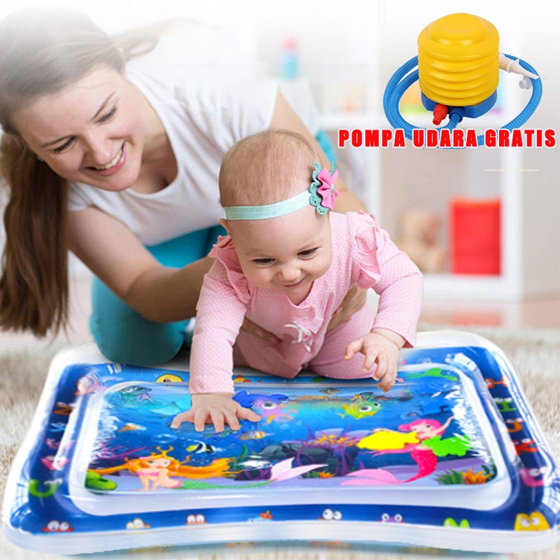 Jual baby water play mat 68*50cm Infants Inflatable Play Mat alas teman ...