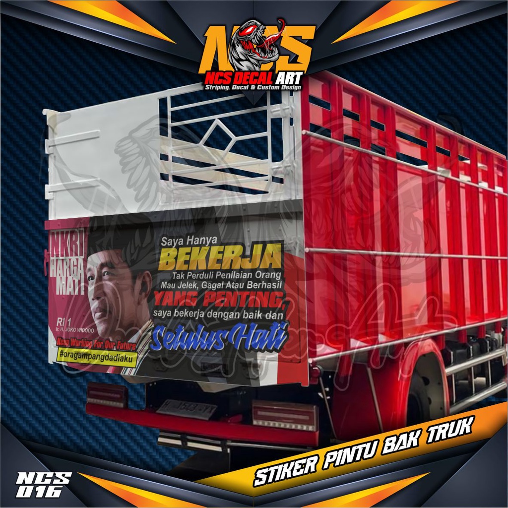 Jual Stiker Decal Pintu Bak Belakang JOKOWI SAYA HANYA BEKERJA ORA ...