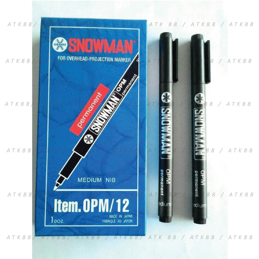 Jual Spidol Snowman OHP-M Permanent (Hitam/Biru/Merah/hijau) | Shopee Indonesia