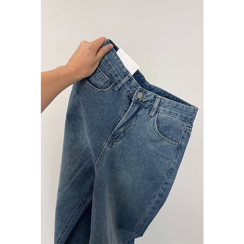 Jual Biru Retro Hight Waist Kulot Celana Jeans Wanita Korea | Shopee ...