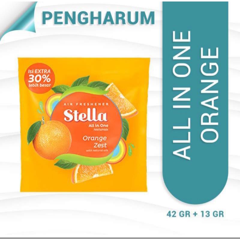 Jual Stella all in one air freshener 42+13gr Orange zest /Pewangi AC ...