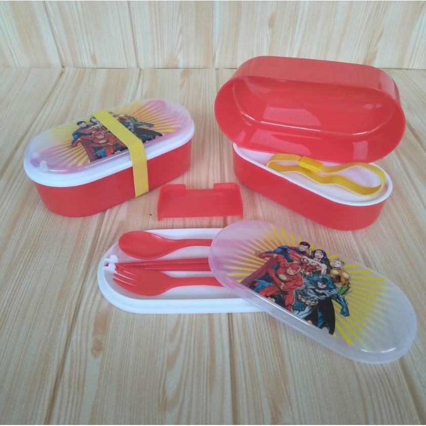 Jual KOTAK MAKAN 2 SUSUN KARAKTER dengan Karet Pengikat / KOTAK BEKAL TEMPAT MAKAN ANAK KARAKTER ...