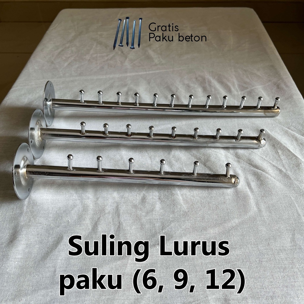 Jual Hanger Suling Tembok Lurus paku ( 6 , 9 , 12 ) Titik REAL PICT ...