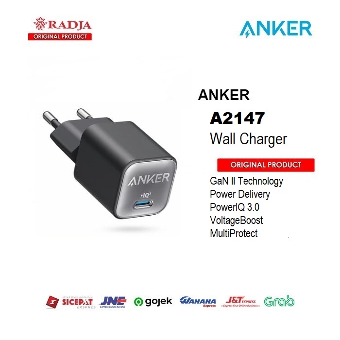 Jual Anker 511 Adaptor Wall Charger Super Fast Charging Nano III 30W ...