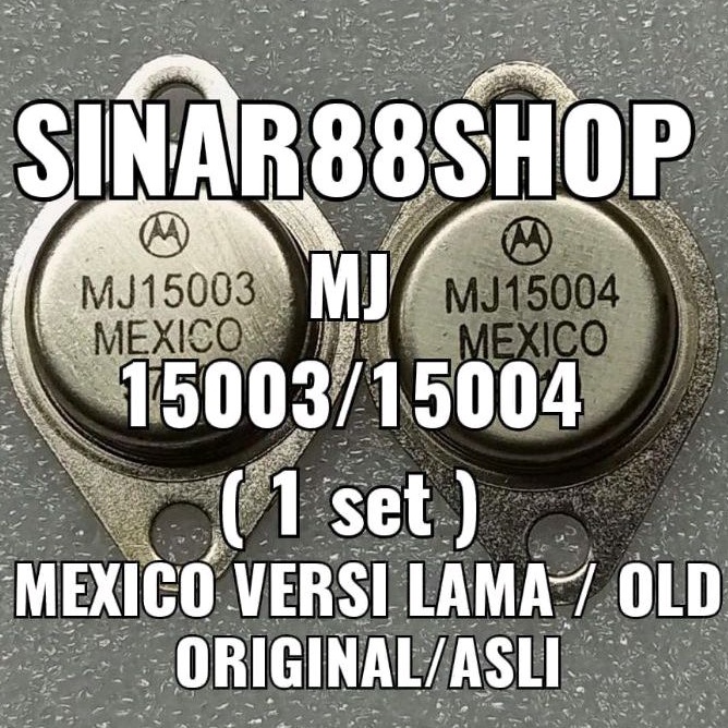 Jual OLD VERSION HRG 1 SET TR TRANSISTOR FINAL JENGKOL MJ15003/15004 MJ ...