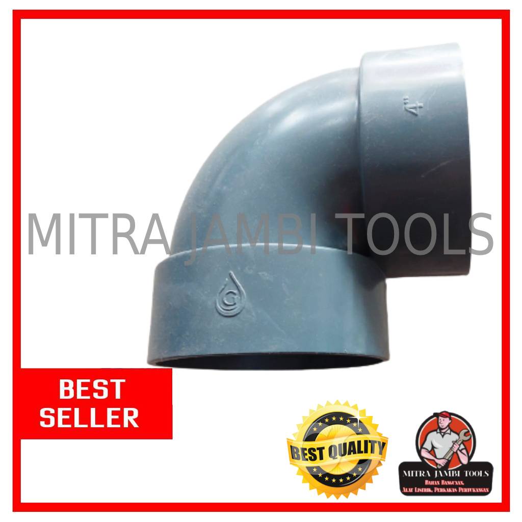 Jual ELBOW PIPA 4 INCH GREST / KNIE KNEE L PVC SAMBUNGAN | Shopee Indonesia