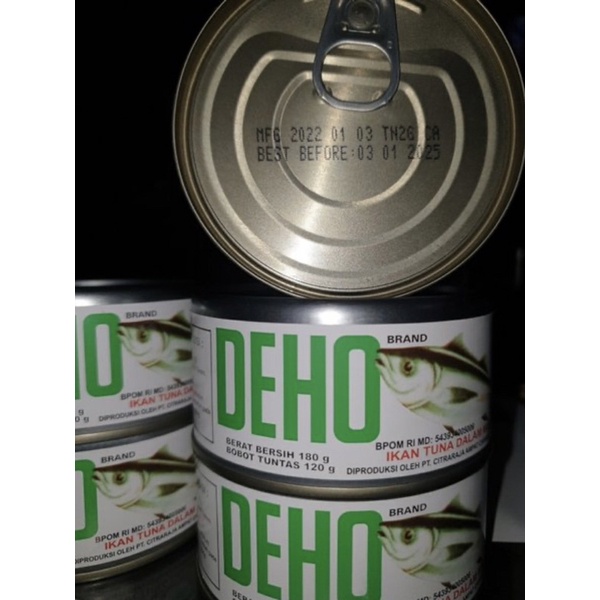 Jual Deho tuna kaleng kemasan baru exp 2028 | Shopee Indonesia