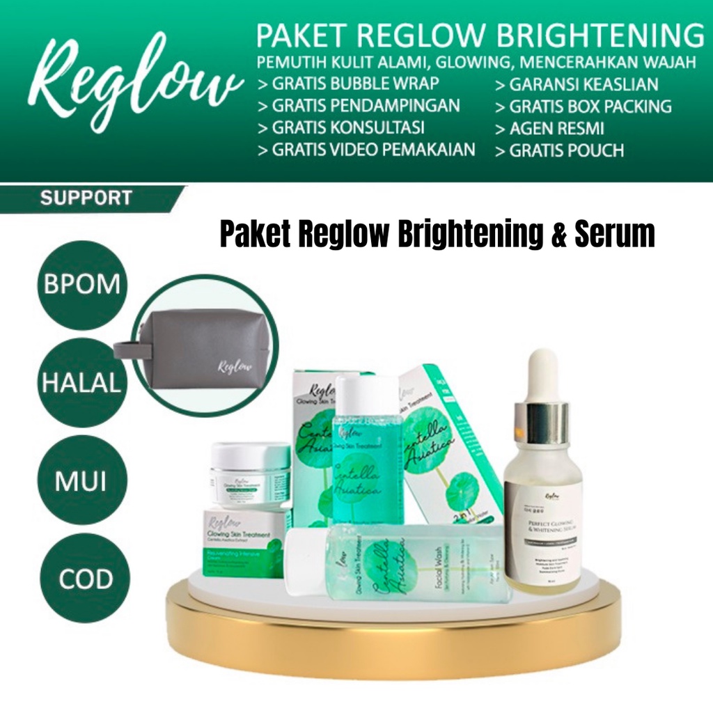 Jual Paket Reglow Brightening + Perfect Glowing & Whitening Serum | Shopee Indonesia